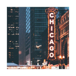 Chicago Illinois Neon Sign At Night | Zazzle
