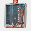 Chicago Illinois Neon Sign At Night Metal Ornament | Zazzle