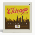 Chicago Illinois Skyline 3 Ring Binder | Zazzle