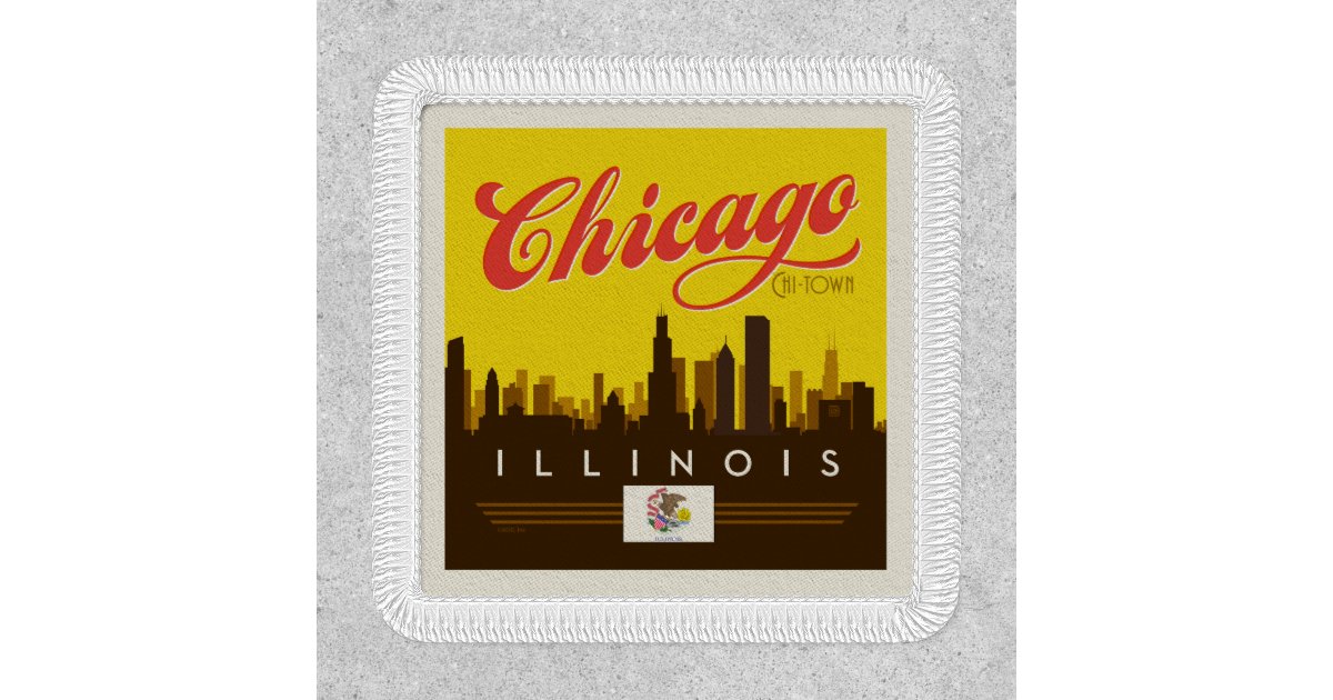 Chicago Illinois Skyline Patch | Zazzle