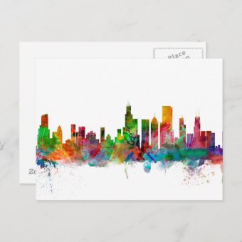 Chicago Illinois Skyline Postcard | Zazzle