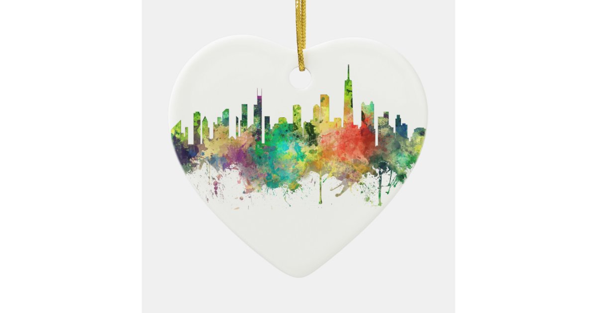CHICAGO, ILLINOIS SKYLINE SP - CERAMIC ORNAMENT | Zazzle