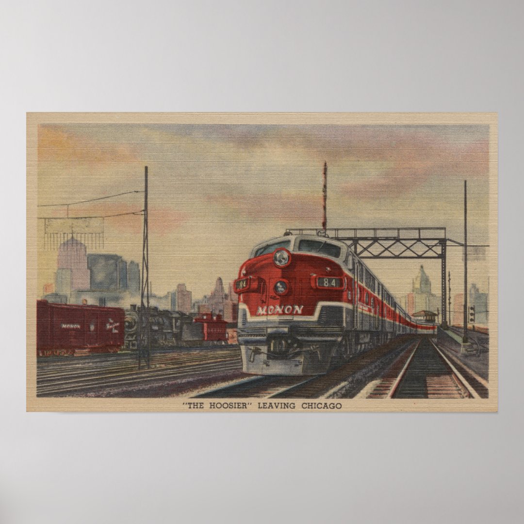 Chicago, Illinois / Train Poster | Zazzle