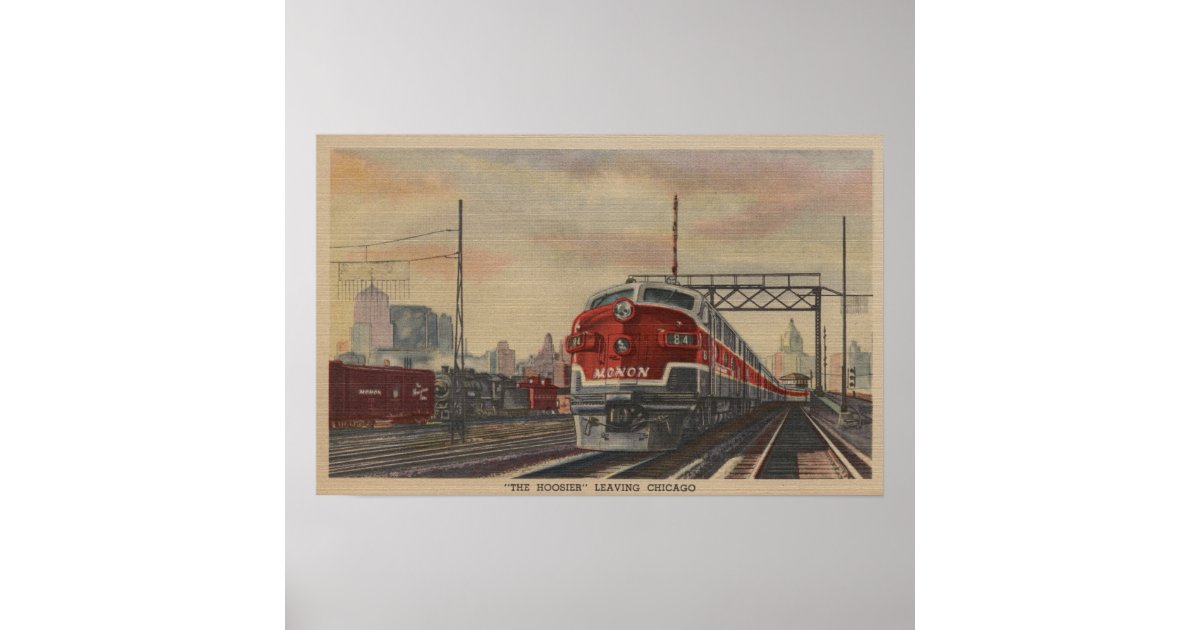 Chicago, Illinois / Train Poster | Zazzle
