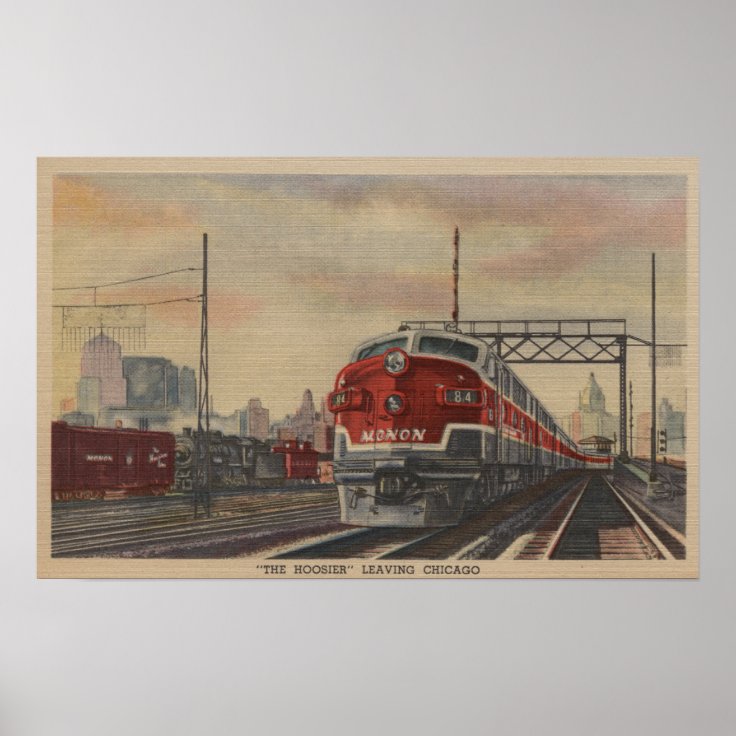 Chicago, Illinois / Train Poster | Zazzle