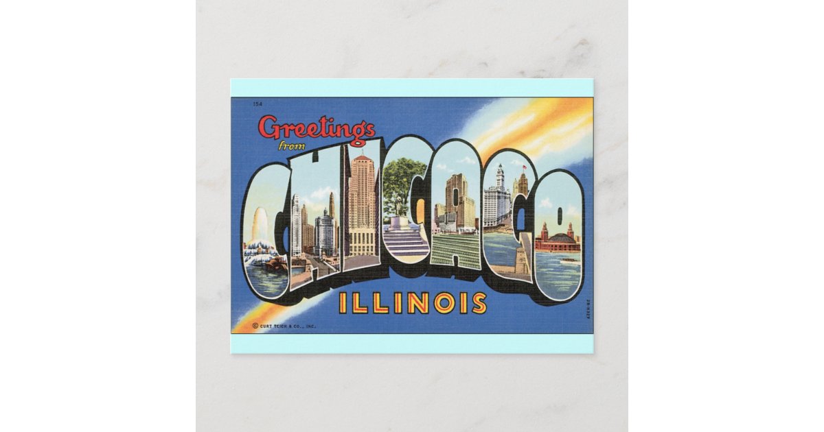 Chicago Illinois Vintage Postcard | Zazzle