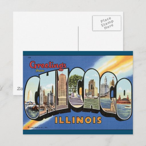 Chicago Illinois Vintage Postcard | Zazzle