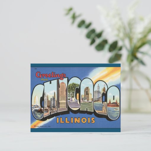 Chicago Illinois Vintage Postcard | Zazzle