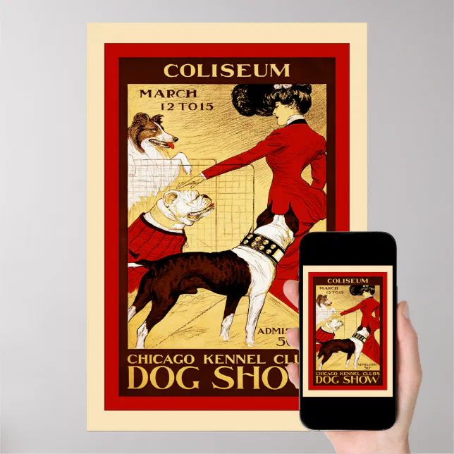 Chicago Kennel Club ~ Vintage Dog Show Poster | Zazzle