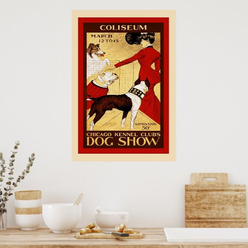 Chicago Kennel Club ~ Vintage Dog Show Poster | Zazzle