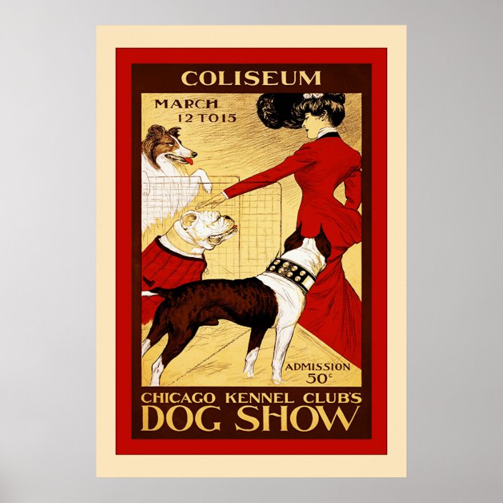 Chicago Kennel Club ~ Vintage Dog Show Poster | Zazzle.com