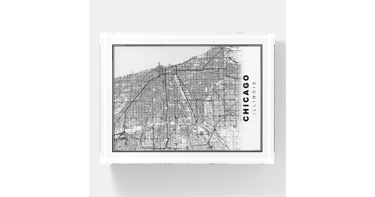 Chicago Map Paperweight | Zazzle