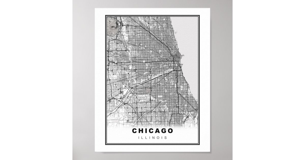 Chicago Map Poster | Zazzle