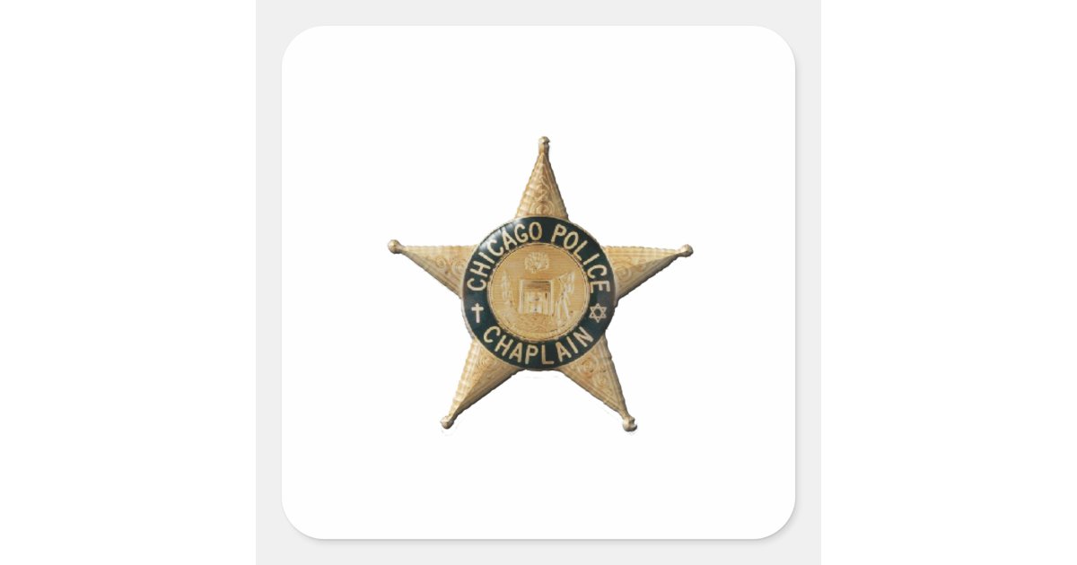 Chicago Police Chaplain Square Sticker | Zazzle