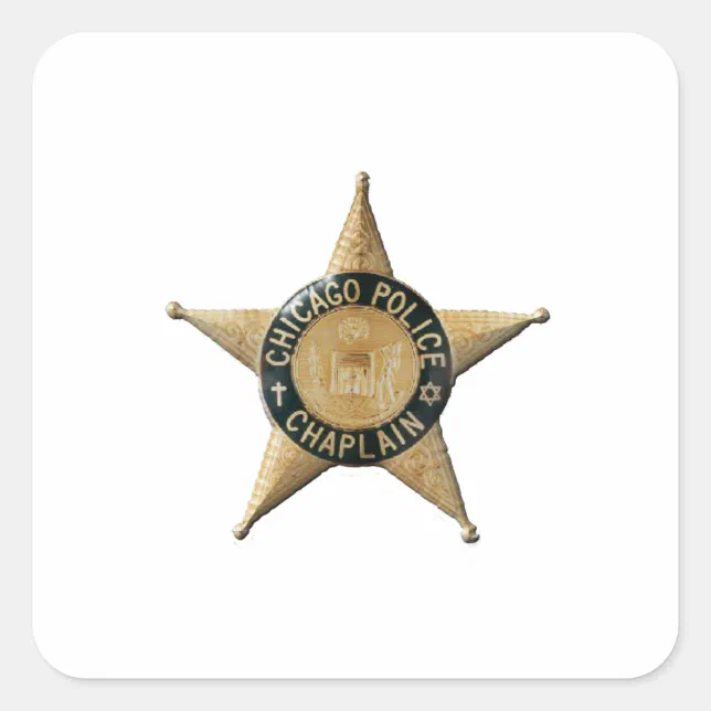 Chicago Police Chaplain Square Sticker | Zazzle