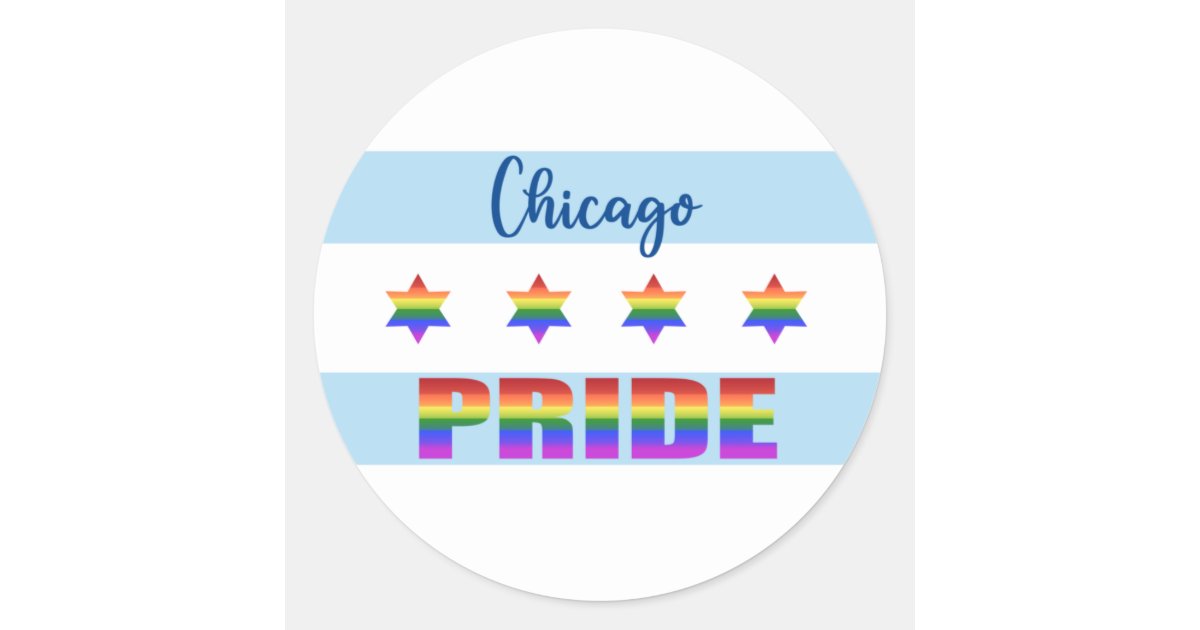 Chicago Pride Classic Round Sticker | Zazzle
