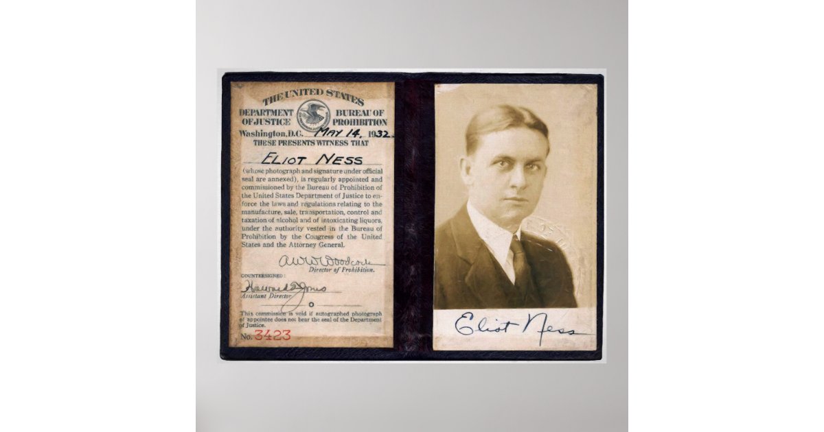 CHICAGO PROHIBITION AGENT ELIOT NESS UNTOUCHABLE POSTER | Zazzle