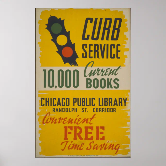 Chicago Public Library Curb Service Poster | Zazzle