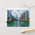 Chicago River and Trump Tower Postcard | Zazzle