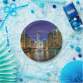 Chicago River at Sunset Paper Plates | Zazzle