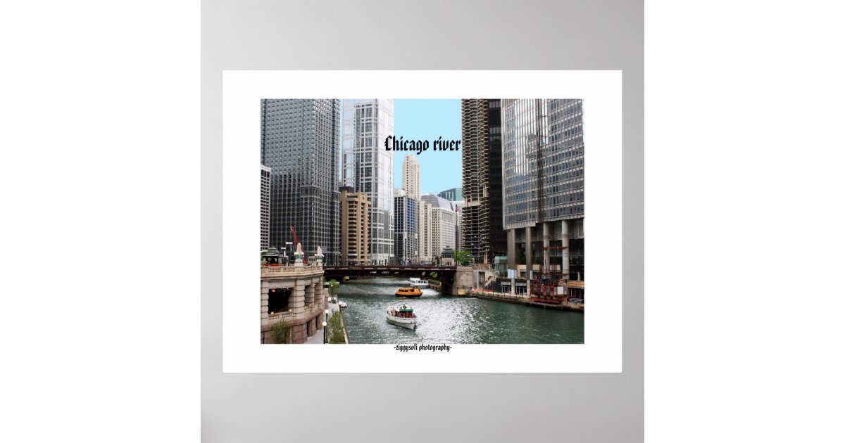 Chicago river poster | Zazzle