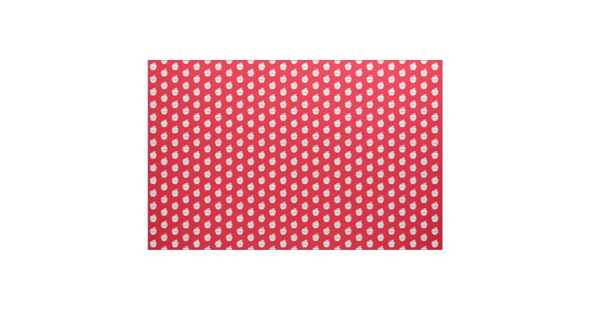 Chicago School Teachers Apple Flag Red For Ed Fabric | Zazzle