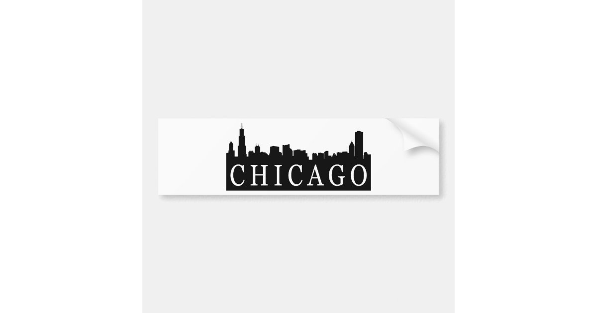 Chicago Skyline Bumper Sticker | Zazzle