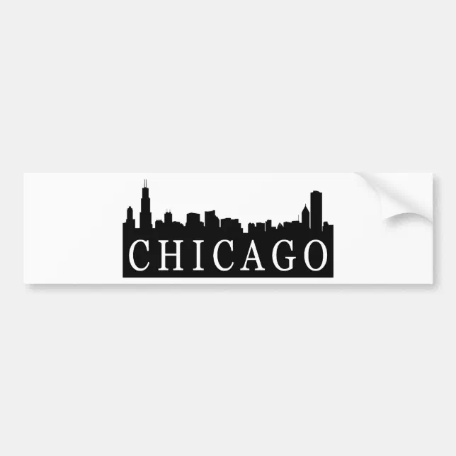 Chicago Skyline Bumper Sticker | Zazzle