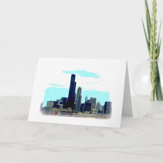 Chicago Skyline Card | Zazzle