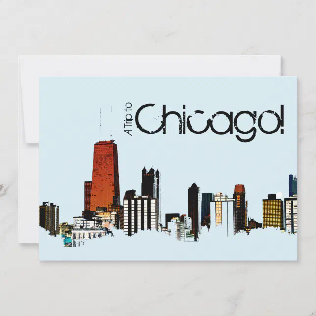 Chicago Skyline Invitation | Zazzle
