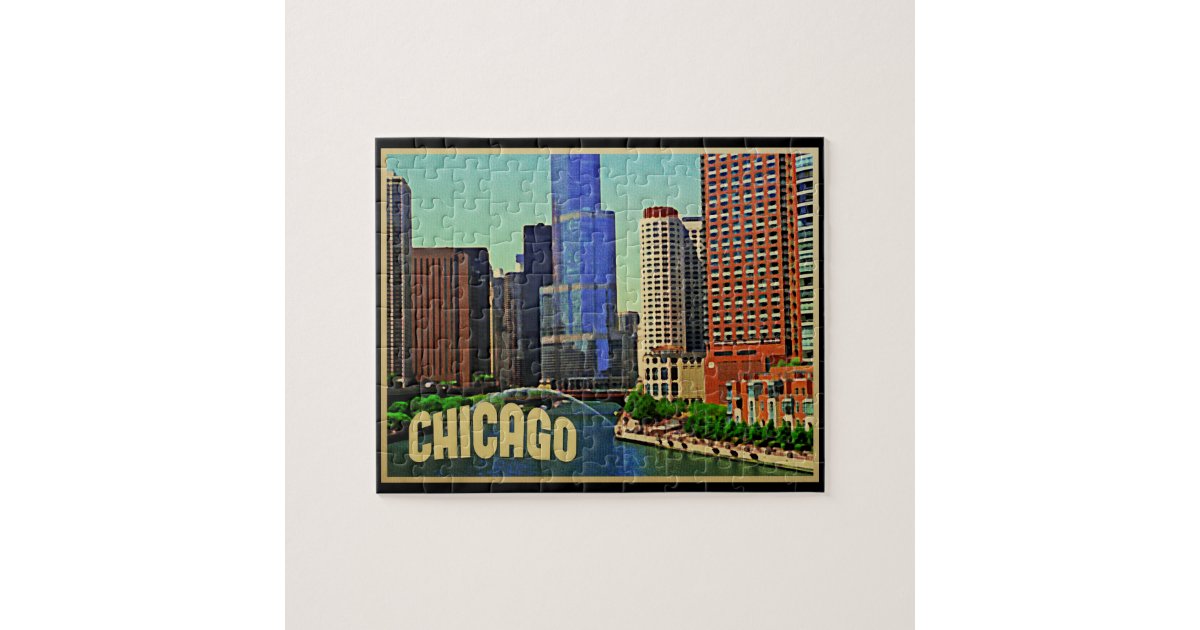 Chicago Skyline Jigsaw Puzzle | Zazzle