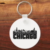 Chicago Skyline Keychain | Zazzle