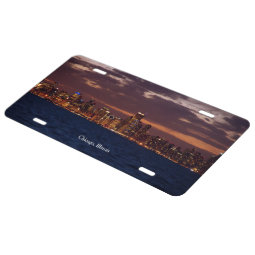 Chicago skyline license plate | Zazzle