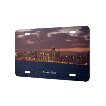 Chicago skyline license plate | Zazzle