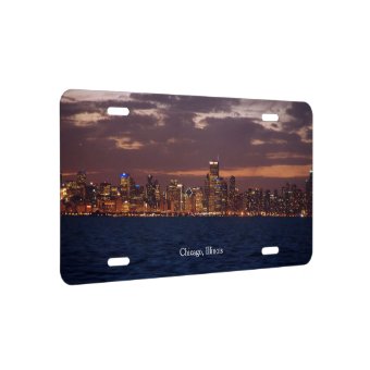 Chicago skyline license plate | Zazzle