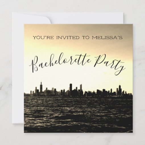 Chicago Skyline Party Invitation | Zazzle