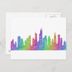 Chicago skyline postcard | Zazzle