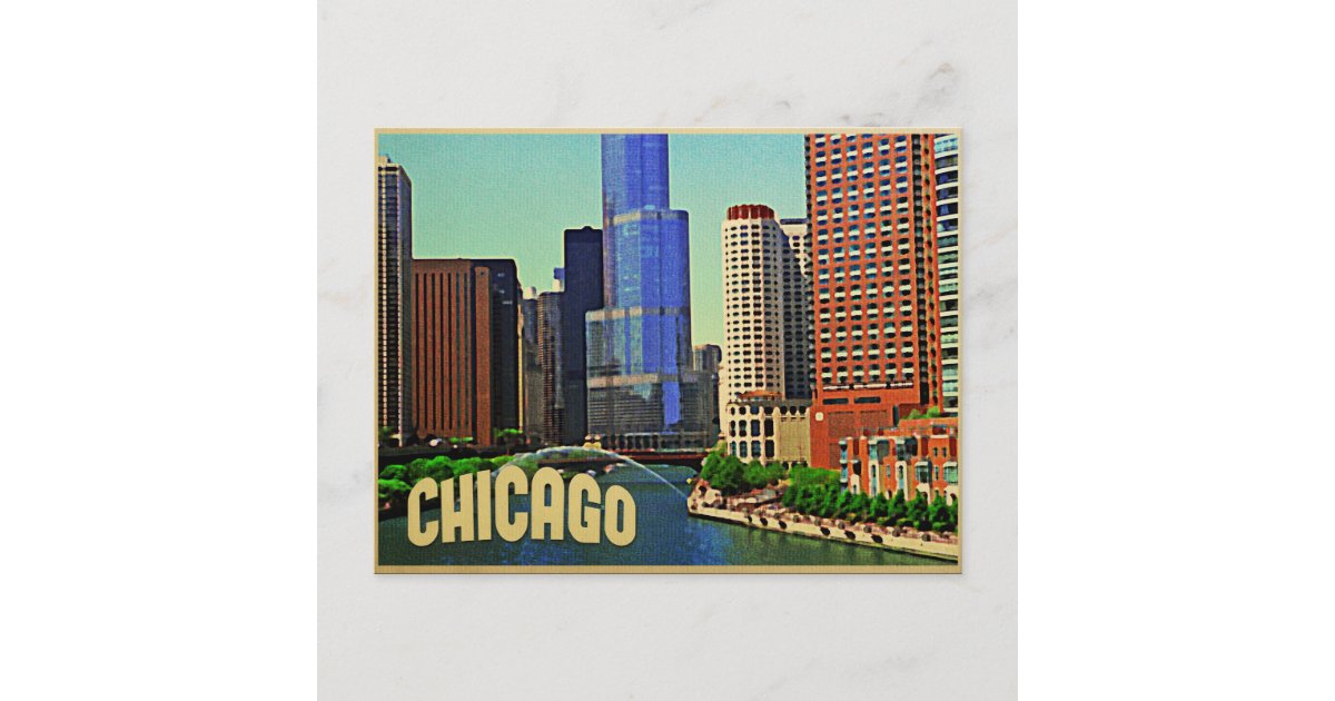 Chicago Skyline Postcard | Zazzle