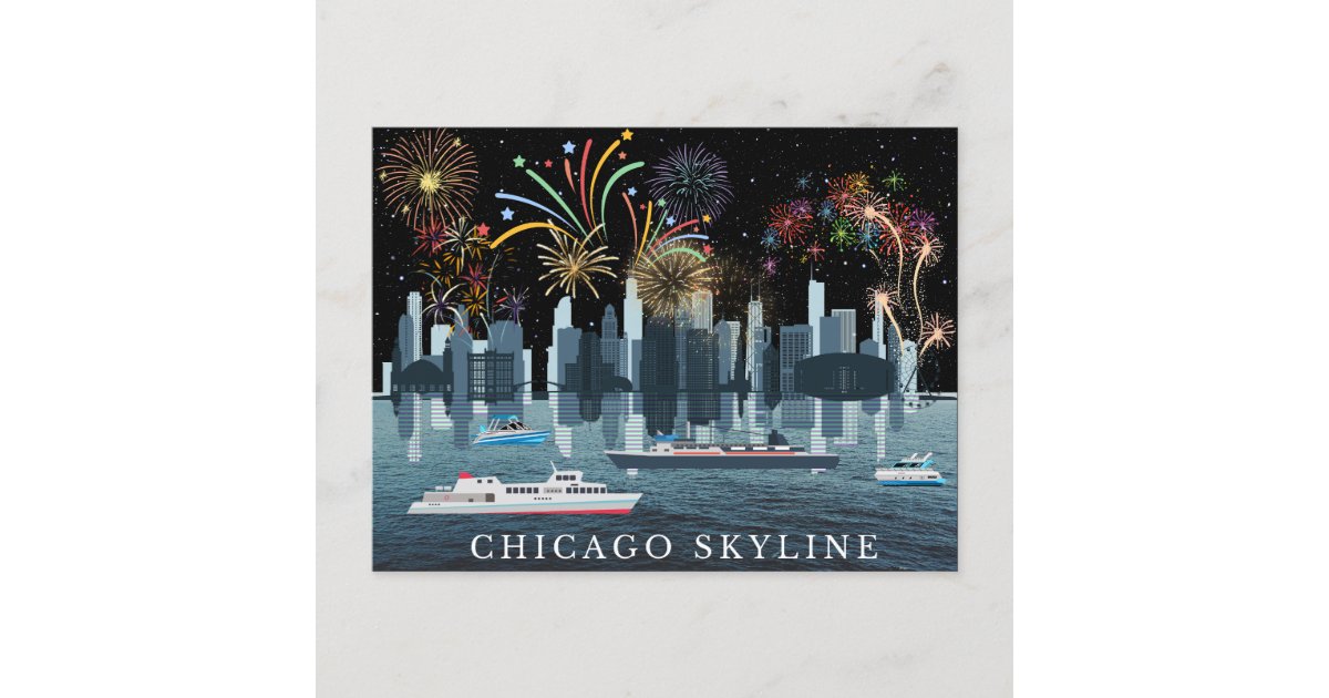 Chicago Skyline Postcard | Zazzle