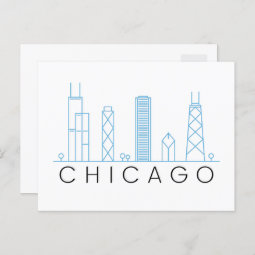 Chicago skyline postcard | Zazzle