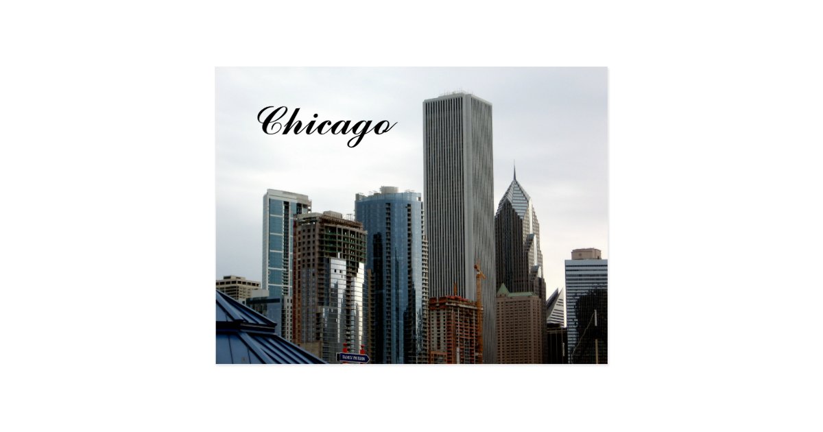 Chicago Skyline postcard | Zazzle.com