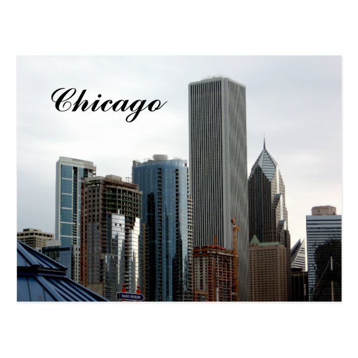 Chicago Skyline postcard | Zazzle.com