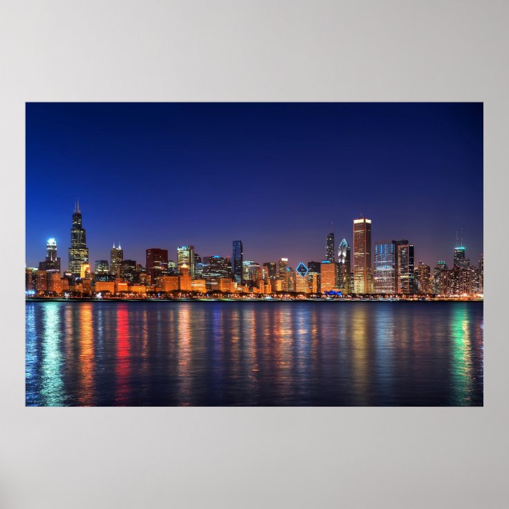 CHICAGO SKYLINE POSTER | Zazzle