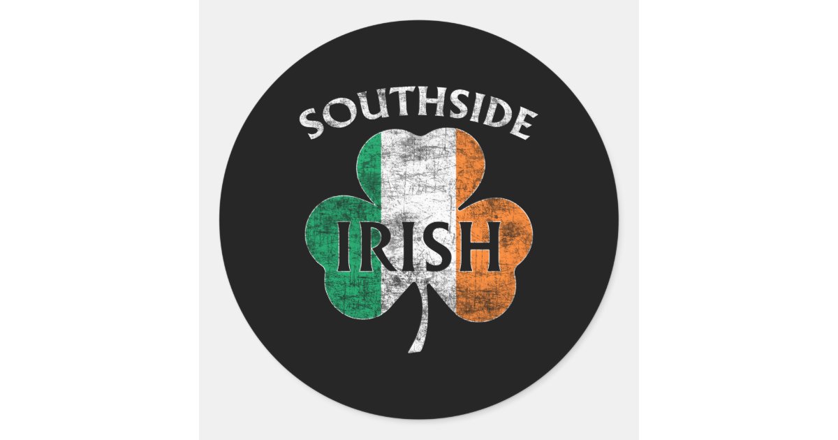 Chicago Southside Irish Flag St Patrick'S Day Classic Round Sticker ...