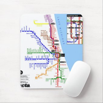 Chicago subway Mousepad | Zazzle