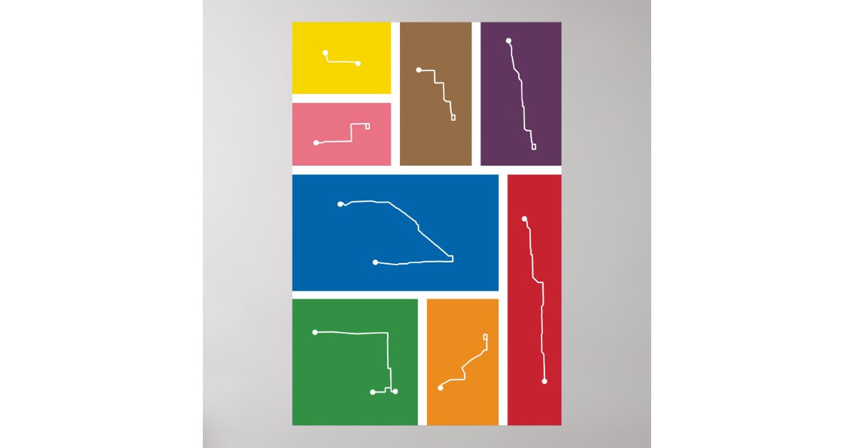 Chicago - Transit Palettes Poster | Zazzle