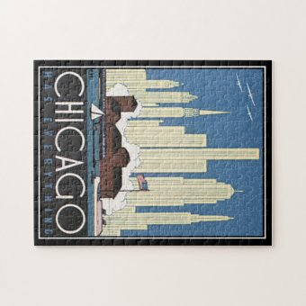 Chicago Vintage jigsaw Puzzle | Zazzle