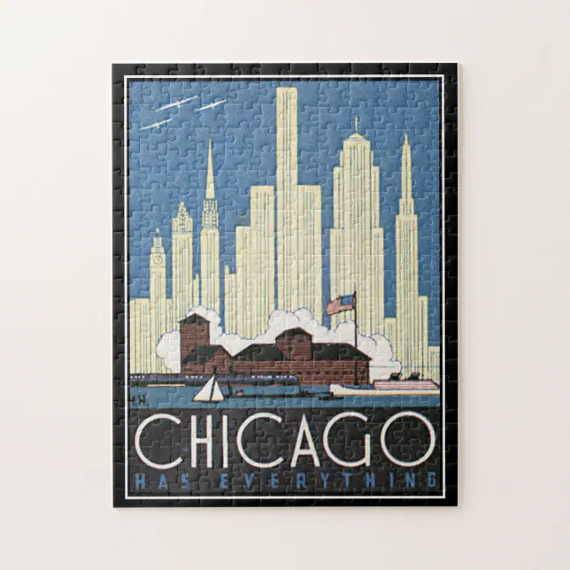 Chicago Vintage jigsaw Puzzle | Zazzle