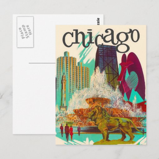 Chicago Vintage Travel Postcard | Zazzle