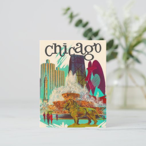 Chicago Vintage Travel Postcard | Zazzle